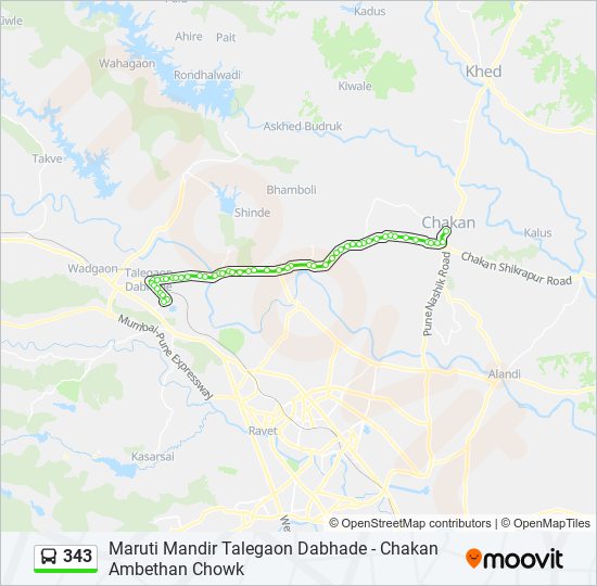 343 Route: Schedules, Stops & Maps - Chakan Ambethan Chowk (Updated)