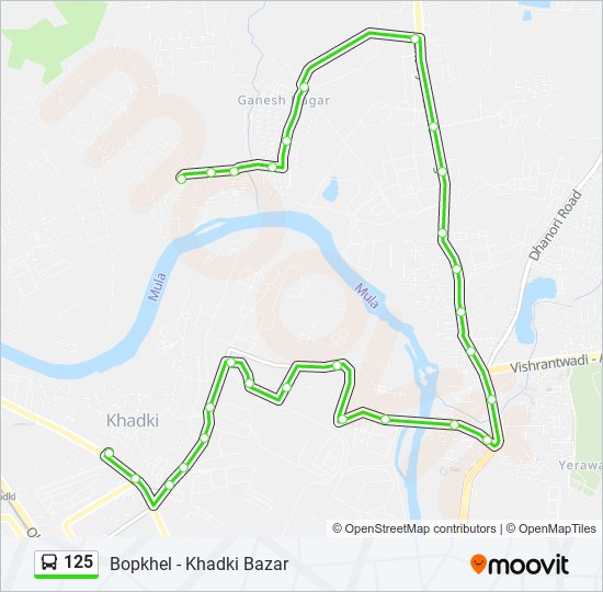 125 Route: Schedules, Stops & Maps - Bopkhel (Updated)