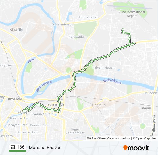 166 Route: Schedules, Stops & Maps - Manapa Bhavan (Updated)