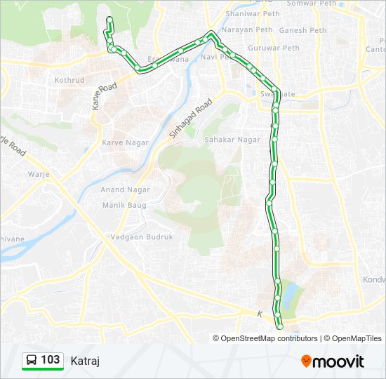 103 Route: Schedules, Stops & Maps - Katraj (Updated)