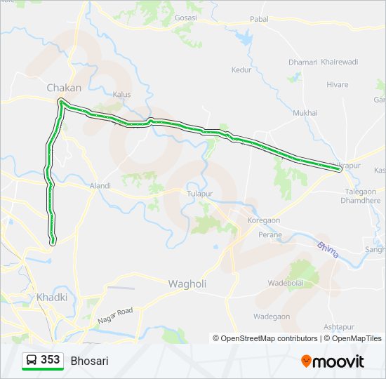 353 Route: Schedules, Stops & Maps - Bhosari (Updated)