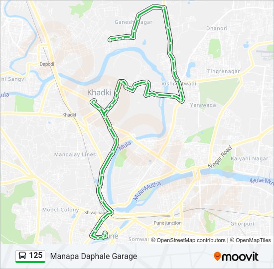 125 Route: Schedules, Stops & Maps - Manapa Daphale Garage (Updated)