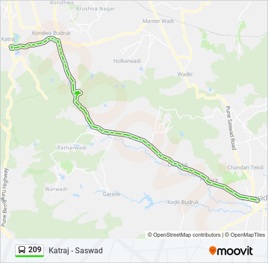 209 Route: Schedules, Stops & Maps - Saswad (Updated)
