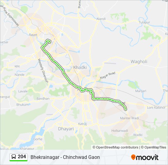 204 Route: Schedules, Stops & Maps - Bhekrainagar (Updated)