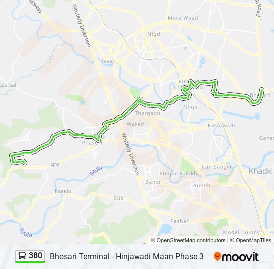 380 Route: Schedules, Stops & Maps - Bhosari Terminal (Updated)