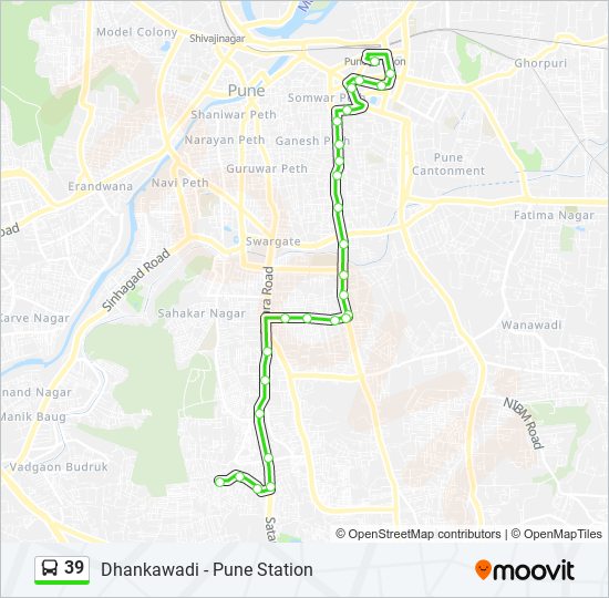 39 Route: Schedules, Stops & Maps - Dhankawadi (Updated)