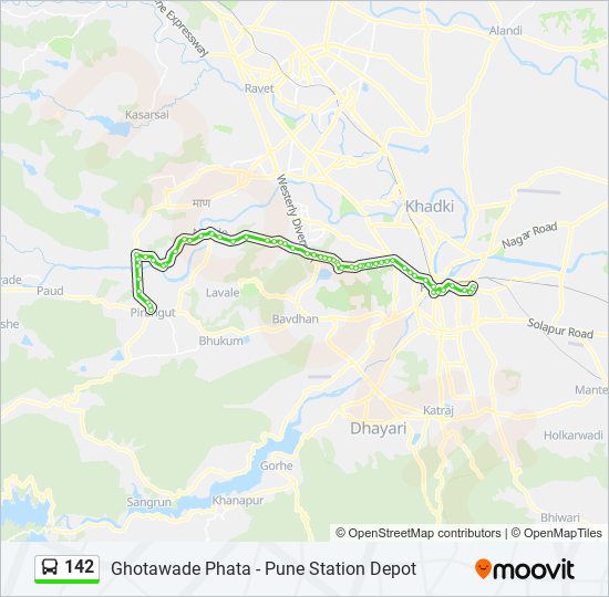 142 Route: Schedules, Stops & Maps - Ghotawade Phata (Updated)