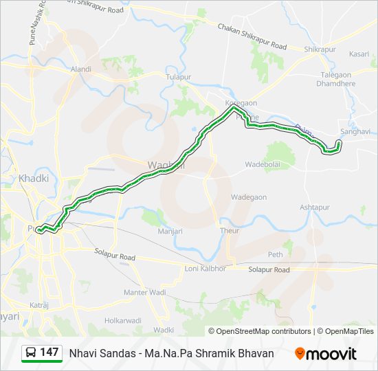 147 Route: Schedules, Stops & Maps - Nhavi Sandas (Updated)