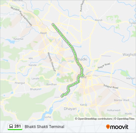 281 Route: Schedules, Stops & Maps - Bhakti Shakti Terminal (Updated)