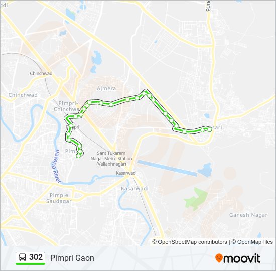 302 Route: Schedules, Stops & Maps - Pimpri Gaon (Updated)