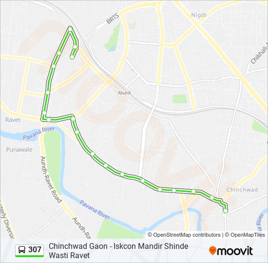 307 Route: Schedules, Stops & Maps - Chinchwad Gaon (Updated)