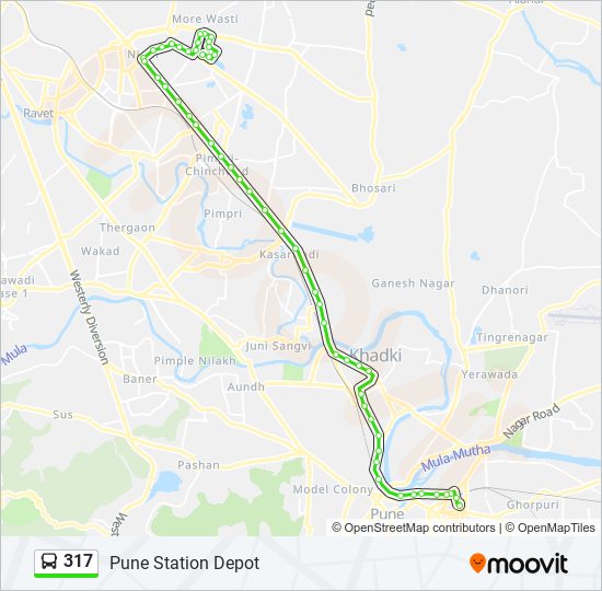 317 Route: Schedules, Stops & Maps - Pune Station Depot (Updated)