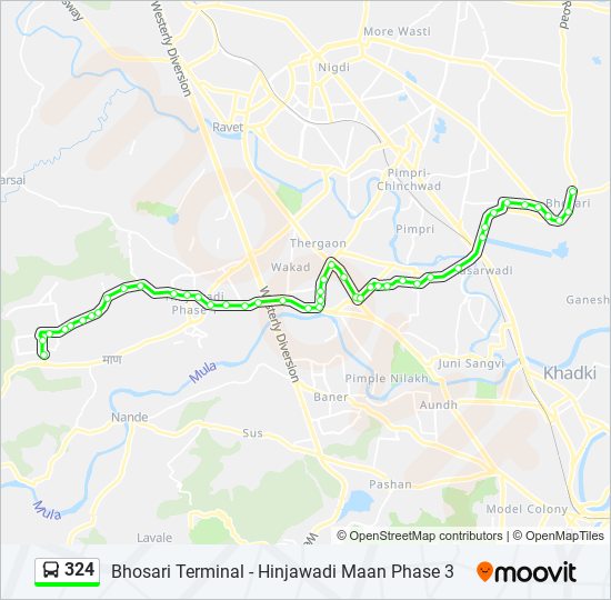 324 Route: Schedules, Stops & Maps - Bhosari Terminal (Updated)