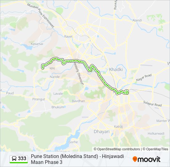 333 Route: Schedules, Stops & Maps - Hinjawadi Maan Phase 3 (Updated)