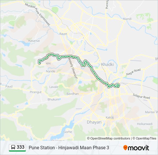 333 Route: Schedules, Stops & Maps - Hinjawadi Maan Phase 3 (Updated)