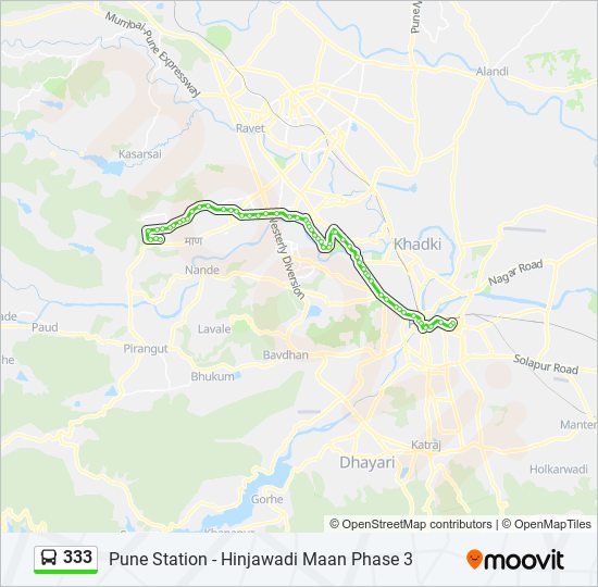 333 Route Schedules Stops Maps Pune Station Updated 333 Route Schedules Stops Maps Pune Station Updated