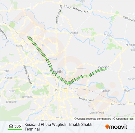 336 Route: Schedules, Stops & Maps - Bhakti Shakti Terminal (Updated)