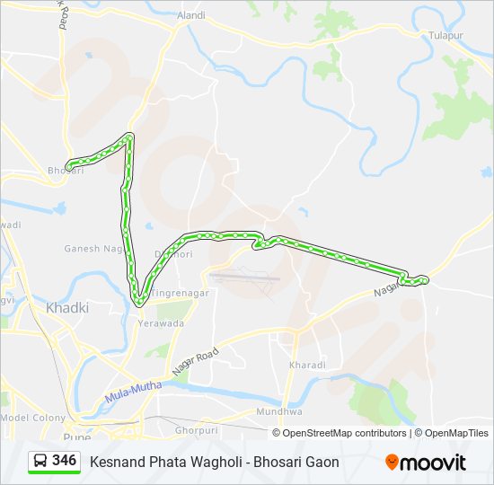 346 Route: Schedules, Stops & Maps - Bhosari Gaon (Updated)