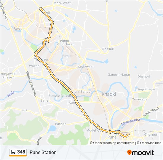 348 Route: Schedules, Stops & Maps - Pune Station (Updated)