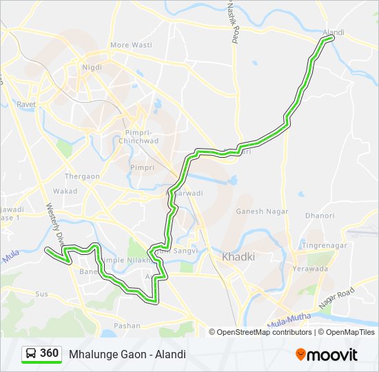 360 Route: Schedules, Stops & Maps - Mhalunge Gaon (Updated)