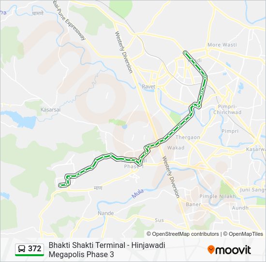 372 Route: Schedules, Stops & Maps - Bhakti Shakti Terminal (Updated)