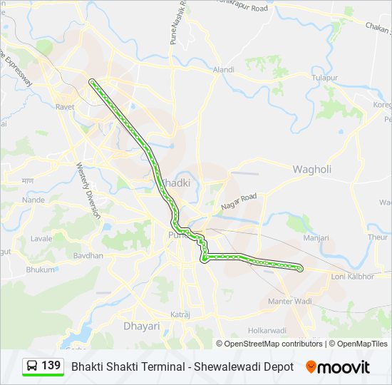 139 Route: Schedules, Stops & Maps - Bhakti Shakti Terminal (Updated)