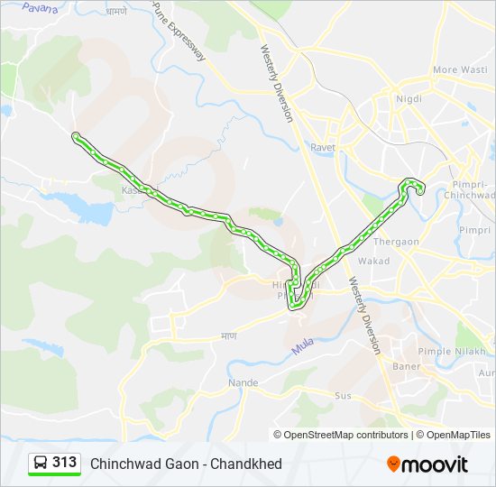 313 Route: Schedules, Stops & Maps - Chandkhed (Updated)