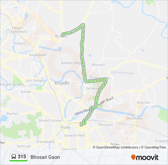 315 Route: Schedules, Stops & Maps - Bhosari Gaon (Updated)