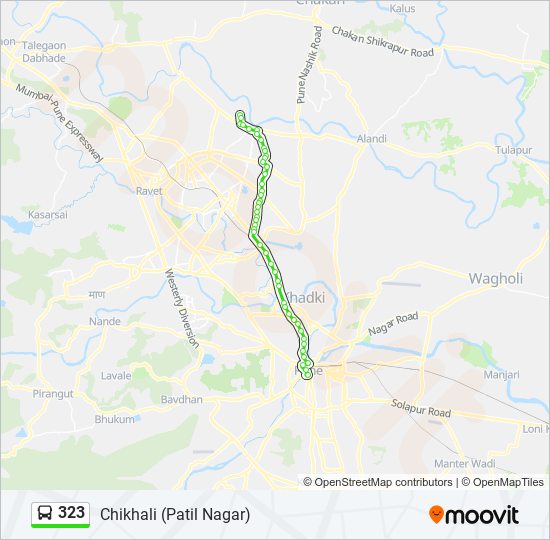 323 Route: Schedules, Stops & Maps - Chikhali Nageshwar Vidyalaya (Updated)