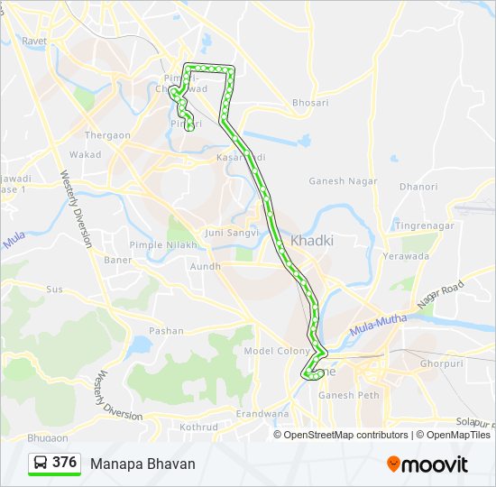 376 Route: Schedules, Stops & Maps - Manapa Bhavan (Updated)