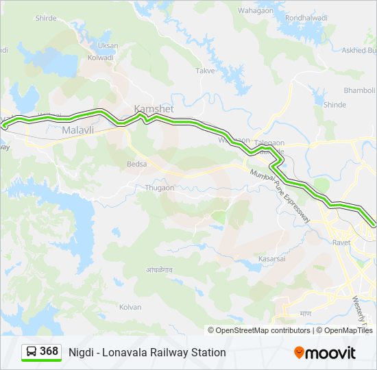 PMPML 368 Route: Schedules, Stops & Maps - Nigdi (Updated)