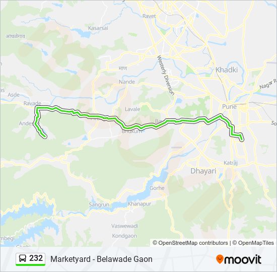 232 Route: Schedules, Stops & Maps - Belawade Gaon (Updated)