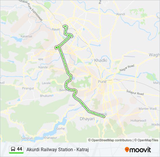 44 Route: Schedules, Stops & Maps - Akurdi Railway Station (Updated)