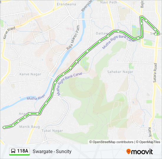 118a Route: Schedules, Stops & Maps - Swargate (Updated)
