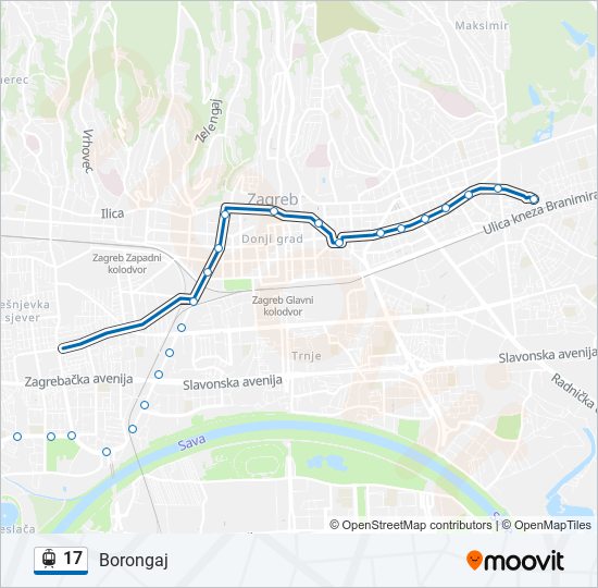 Ruta 17: Rasporedi, stanice i karte - Borongaj (Ažurirano)
