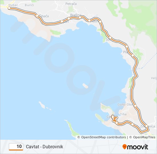 10 Route: Schedules, Stops & Maps - Cavtat - Dubrovnik (Updated)
