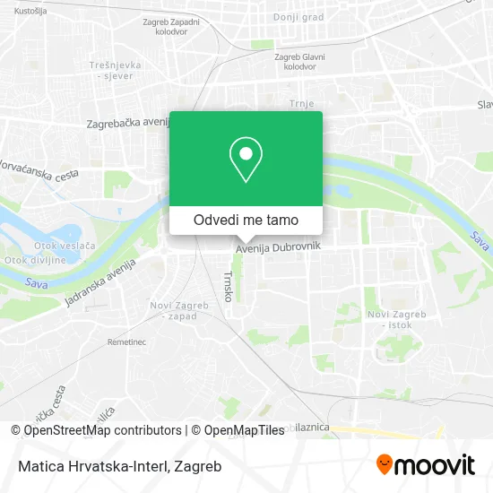 Kako doći do Matica Hrvatska-Interl u Zagreb pomoću autobus, laka ...