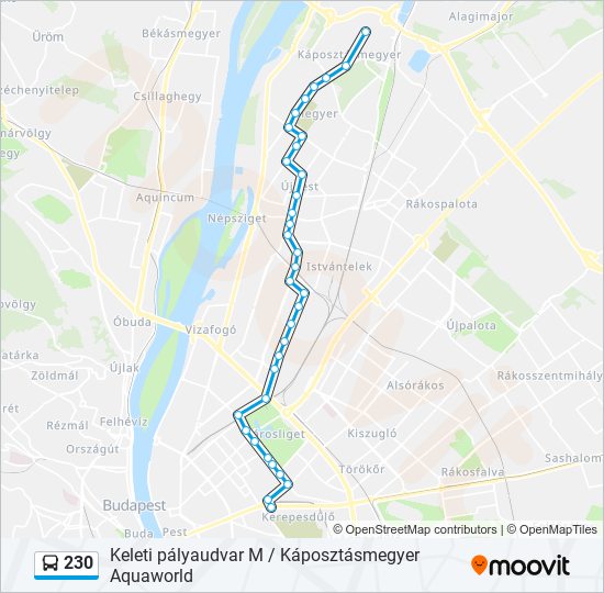 230 Route: Schedules, Stops & Maps - Keleti Pályaudvar M (Updated)