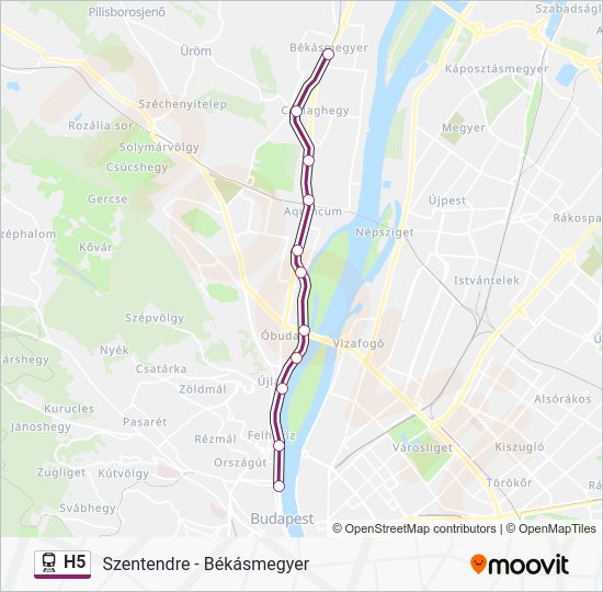 H5 Route: Schedules, Stops & Maps - Békásmegyer (Updated)