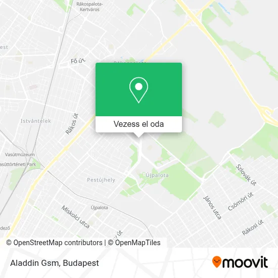 Hogyan lehet eljutni a Aladdin Gsm helyére Budapest területén a ...