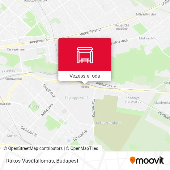 Rákos Vasútállomás megálló – Útvonalak, menetrendek és viteldíjak
