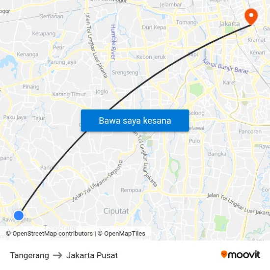 Tangerang ke Jakarta Pusat dengan transportasi umum
