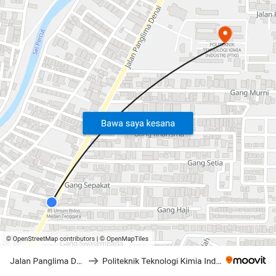 Jalan Panglima Denai, 48 ke Politeknik Teknologi Kimia Industri (Ptki ...