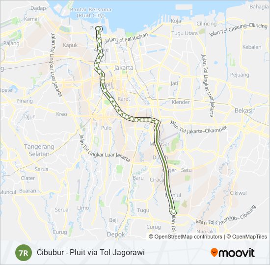 Rute 7r: Jadwal, Pemberhentian & Peta - Cibubur (Diperbarui)