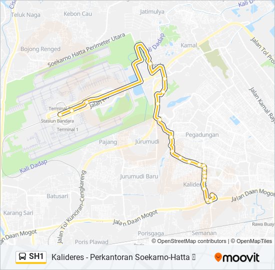 Rute sh1: Jadwal, Pemberhentian & Peta - Kalideres (Diperbarui)
