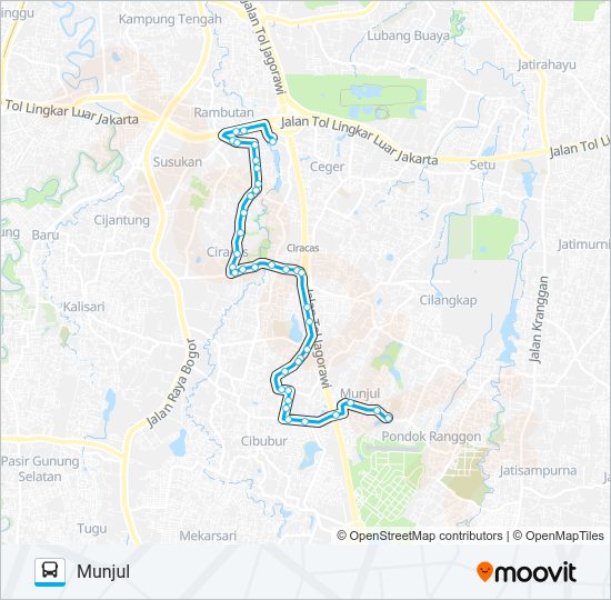 Rute JAK98: Jadwal, Pemberhentian & Peta - Munjul (Diperbarui)