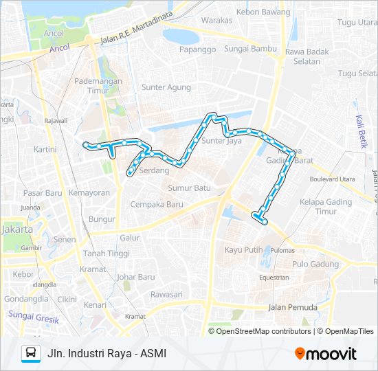 jak76 Route: Schedules, Stops & Maps - Jln. Industri Raya (Updated)