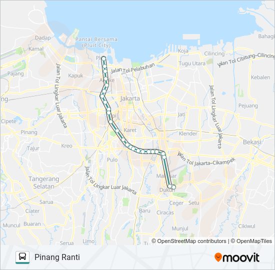 Rute 9: Jadwal, Pemberhentian & Peta - Pinang Ranti (Diperbarui)
