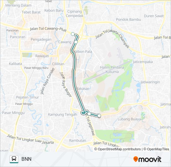 Rute 9: Jadwal, Pemberhentian & Peta - BNN (Diperbarui)