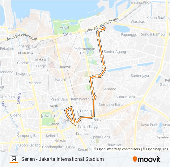 14 Route: Schedules, Stops & Maps - Terminal Senen (Updated)